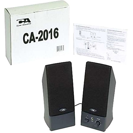 Cyber Acoustics 2.0 USB Speaker System Black CA 2016WB - Office Depot