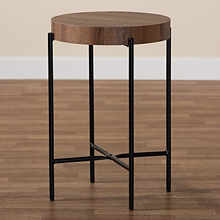 Baxton Studio Savion Modern Industrial Metal End Table 24 H x 15 34 W x ...
