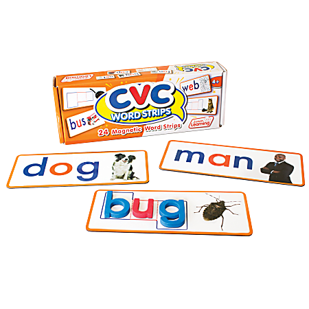 Junior Learning CVC Word Strips Multicolor Grades K 4 Pack Of 24 Strips ...