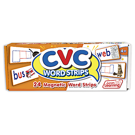 Junior Learning CVC Word Strips Multicolor Grades K 4 Pack Of 24 Strips ...
