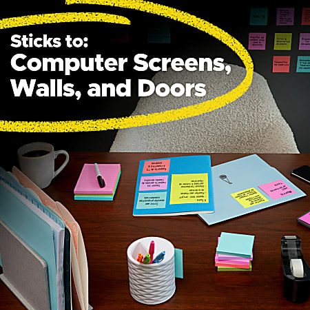 Post it Super Sticky Pop Up Notes 3 x 3 in 10 Sticky Note Pads 90 ...