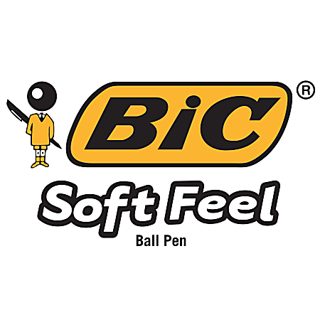 BIC Soft Feel Retractable Ballpoint Pens Medium Point 1.0 mm Blue ...