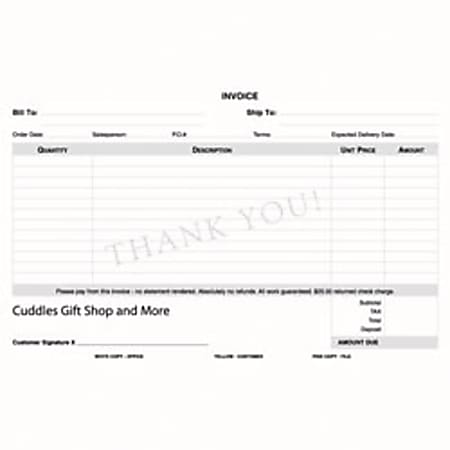 Create Your Own Multi Part Forms 8 12 x 5 12 4 Part Box Of 250 - Office ...
