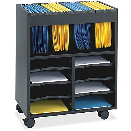 Safco Go Cart 26 14 H x 14 58 W x 21 12 D Black - Office Depot