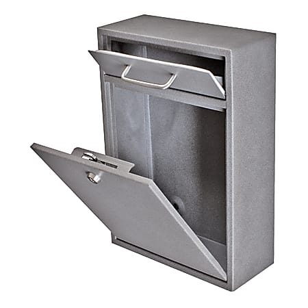Mail Boss Locking Security Drop Box 16 14 H x 11 14 W x 4 34 D Granite ...
