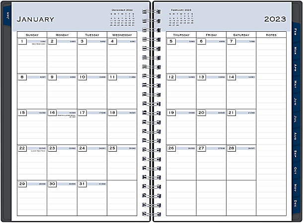 Blue Sky WeeklyMonthly Planner 5 x 8 Passages January To December 2023 ...