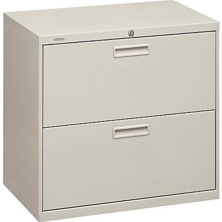 HON 500 30 W Lateral 2 Drawer File Cabinet Metal Light Gray - Office Depot