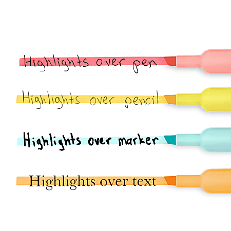 Sharpie Tank Style Highlighters Chisel Tip Mild Pastel Barrels Mild ...
