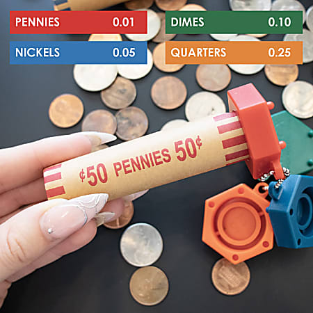 Nadex Coins NXTE 1458 Assorted Preformed Crimped End Coin Roll Wrappers ...