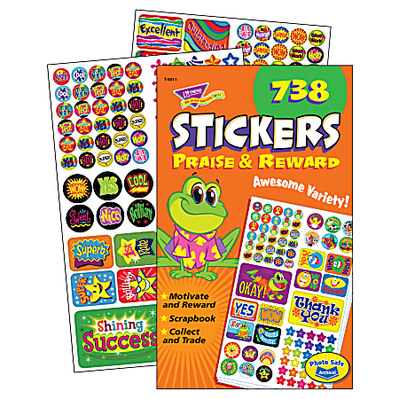 Trend Sticker Pads Praise Reward 738 Stickers Per Pad Pack Of 6 Pads ...