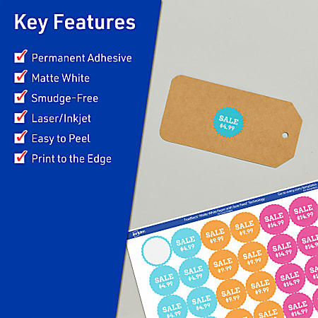 Avery Print To The Edge TrueBlock Labels With Sure Feed 94606 TWMP100 ...