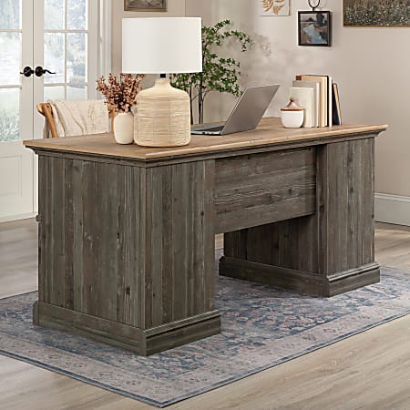 Sauder Sonnet Springs 66 W Executive Double Pedestal Computer Desk ...