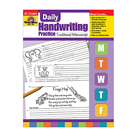 Evan Moor Daily Handwriting Practice Traditional Manuscript - Office Depot