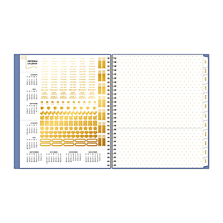 Planning Calendar DD Periwinkle PP 8x10 AY26 27 Monthly - Office Depot