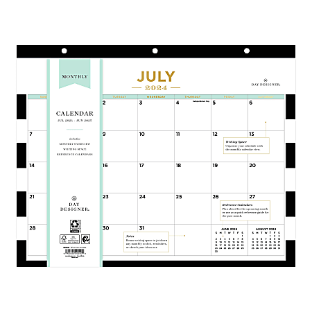 2024 2025 Day Designer Rugby Stripe Academic Monthly Tablet Calendar 11 ...