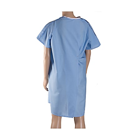 DMI® Easy-Access Patient Hospital Gown With Snap Shoulders, One Size ...