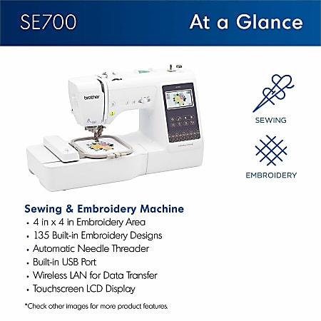 Brother SE700 Sewing and Embroidery Machine Wireless LAN Connected 135 ...