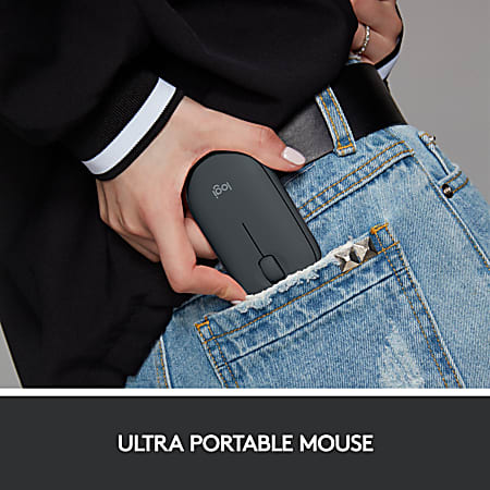 Logitech Pebble M350 Wireless Mouse with Bluetooth or 2.4 GHz Receiver ...