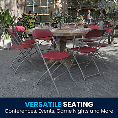 Flash Furniture HERCULES Series Premium Plastic Folding Chairs Red Set ...
