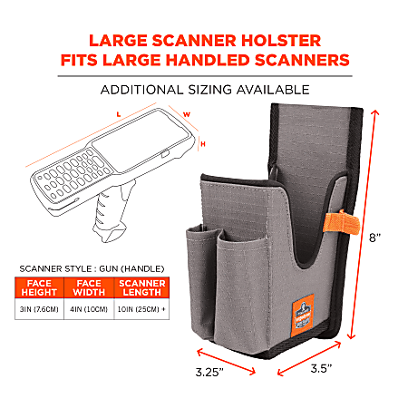 Ergodyne Squids 5540 Handheld Large Barcode Scanner Holster With Belt ...