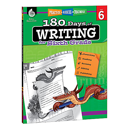 Shell Education 180 Days Of Writing Workbook Grade 6 - Office Depot