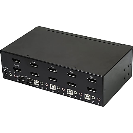 StarTech.com 4 Port Dual DisplayPort KVM Switch DisplayPort 1.2 KVM 4K ...