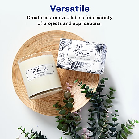 Avery Glossy Permanent Labels With Sure Feed 94202 WGP10 Rectangle 1 x ...