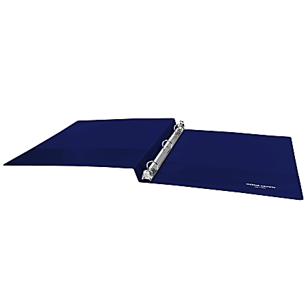 Office Depot Brand 3 Ring Durable View Binder 12 Round Rings Blue ...