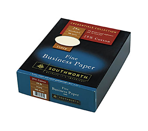 Southworth 25 Cotton Business Paper Letter Size 8 12 x 11 24 Lb Wove ... Southworth 25 Cotton Business Paper Letter Size 8 12 x 11 24 Lb Wove ...
