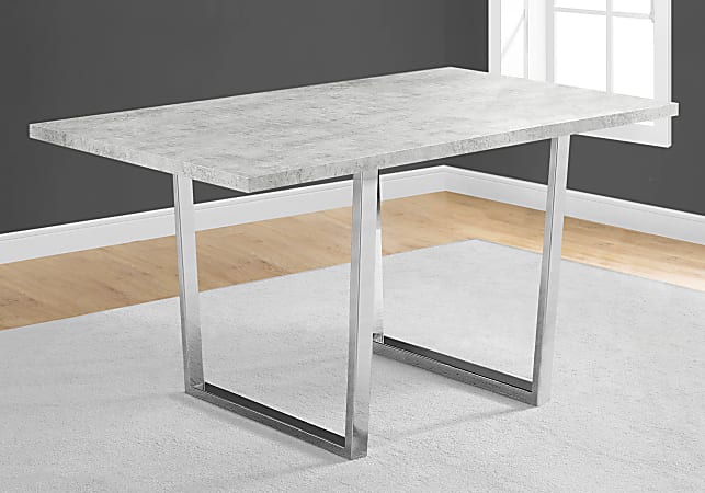 Monarch Specialties Esther Dining Table 30 14 H x 59 W x 35 12 D Gray ...