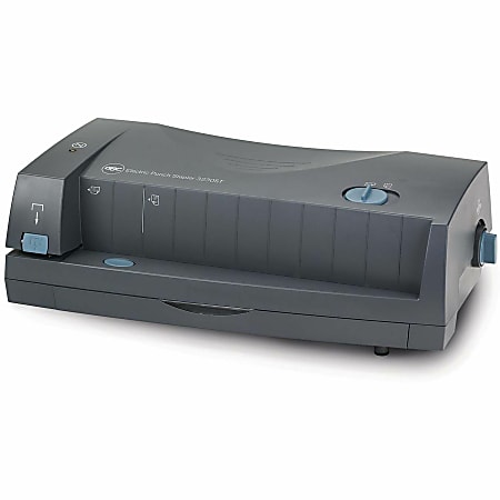GBC Electric Adjustable 2 Hole Punch Dark Gray - Office Depot