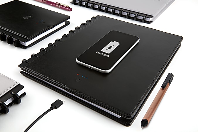 TUL WirelessWired Charging Discbound Notebook Leather Cover Letter Size ...