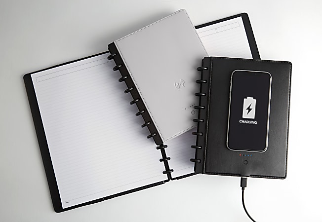 TUL WirelessWired Charging Discbound Notebook Leather Cover Letter Size ...