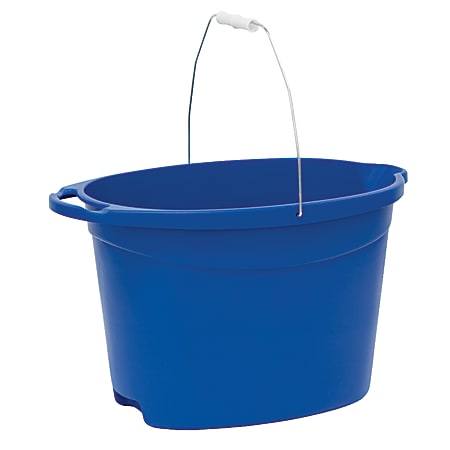 United Solutions Oval Plastic Utility Pail With Handle 12 Qt Blue ...