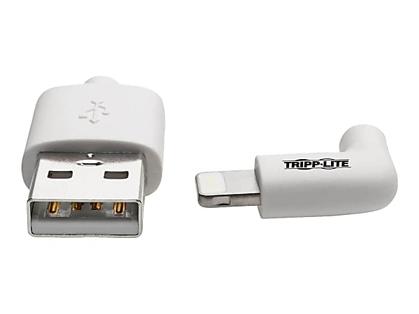 Tripp Lite Lightning to USB Sync Charge Cable Right Angle for iPhones ...