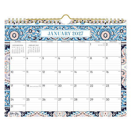 2027 Blue Sky Cocorrina Monthly Wall Calendar 11x8.75 0percent ...