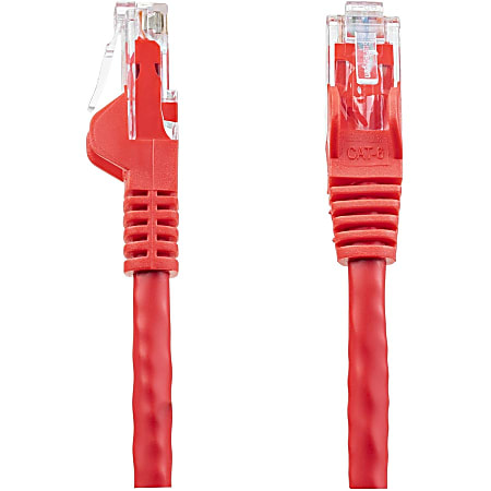 StarTech.com 2ft Red Cat6 Patch Cable with Snagless RJ45 Connectors ...
