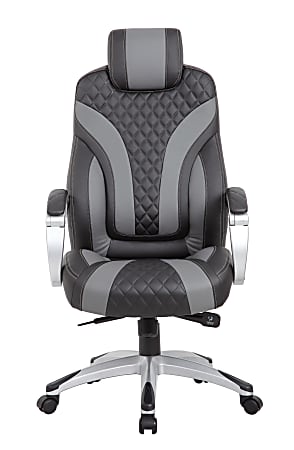 Boss Office Products Hinged Arm Ergonomic Faux Leather High Back ...