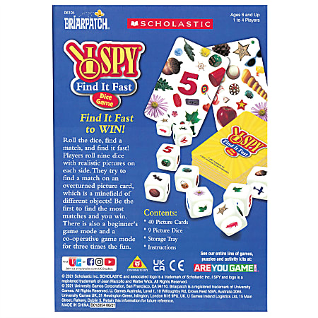 Briarpatch Scholastic I SPY Find It Fast Game - Office Depot