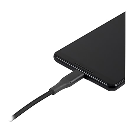 Ativa USB C Braided Charging Cable 3 Gray 45834 - Office Depot