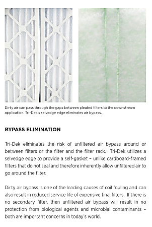 Tri Dim HVAC Air Filters 3 Ply Link Merv 8 24 H x 45 W x 1 D Case Of 8 ...