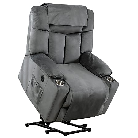 Bestier Microfiber Oversize Power Lift Recliner Accent Chair With 2 Cup ...