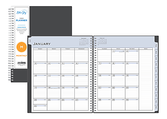 Blue Sky Monthly Planner 8 x 10 Passages January To December 2021 ...