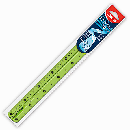 Maped USA Twist n Flex Plastic Rulers 12 Assorted Colors Pack Of 20 ...