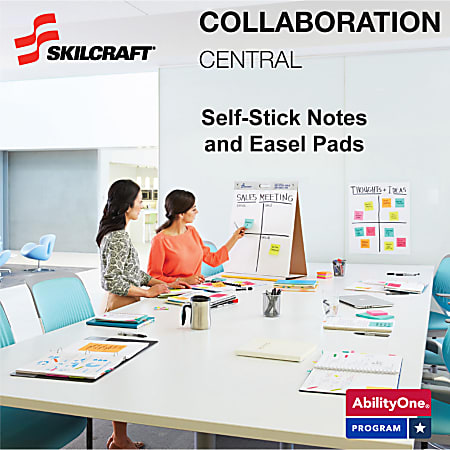 SKILCRAFT Self Stick Easel Pads 25 x 30 Pack Of 2 AbilityOne 7530 01 393 0104 - Office Depot