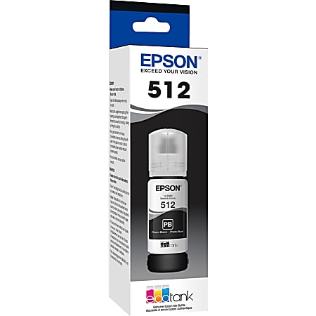Epson 512 EcoTank Photo Black Ink Bottle T512120 S - Office Depot