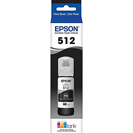 Epson 512 EcoTank Photo Black Ink Bottle T512120 S - Office Depot