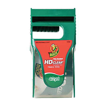 Duck HD Clear Heavy Duty Packaging Tape With Dispenser 1.88 x 40 Yd ...