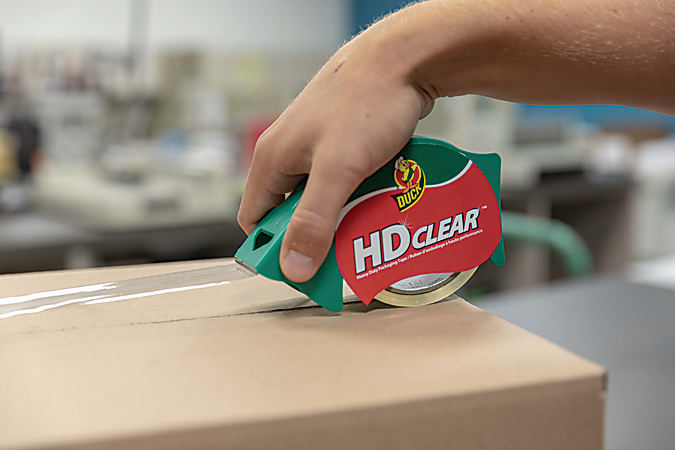 Duck HD Clear Heavy Duty Packaging Tape With Dispenser 1.88 x 40 Yd ...