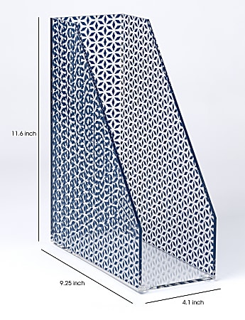 Realspace Zora Acrylic Magazine File Holder 11 58 H x 4 W x 9 14 D ...